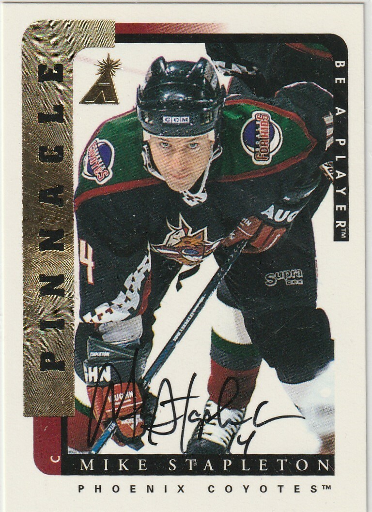 96-97 Be a Player Autogragh- Mike Stapleton Phoenix Coyotes- FREE ...
