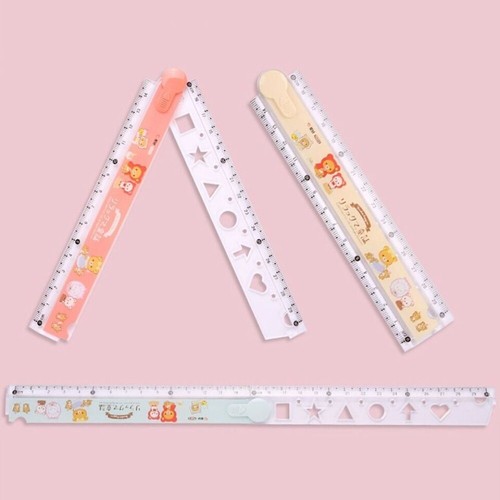 School Supplies Graduated Scale 30cm Folding Grid Ruler New Drawing ...