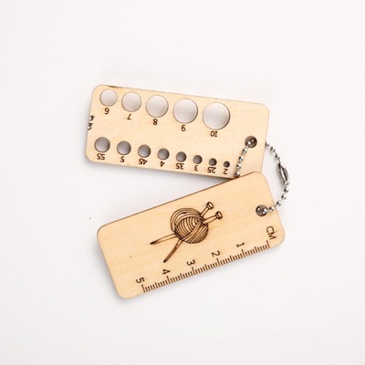 Knitting Gauge Ruler Knitting Needle Gauge Handmade Smooth Edge Compact ...