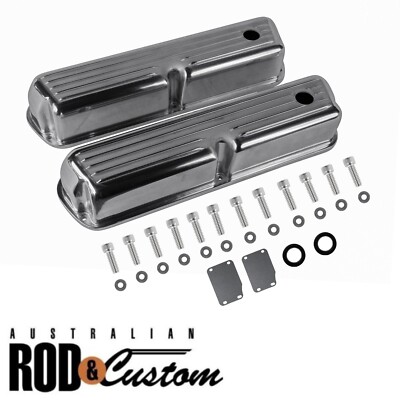 Ford Windsor 289 302 351 Polished Tall Rocker Valve Covers 5L Falcon ...