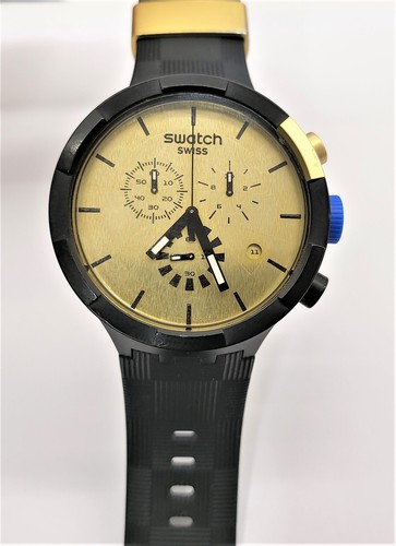 Swatch Big Bold chrono 2020 - SB02Z400 - CHECKPOINT Golden - usato ...