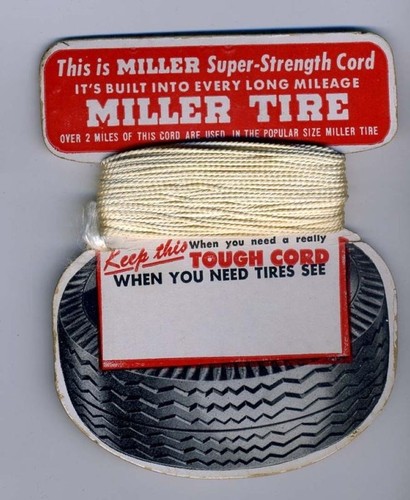 Miller Tire Advertising Card with Super Strength Tire Cord 1920's | eBay