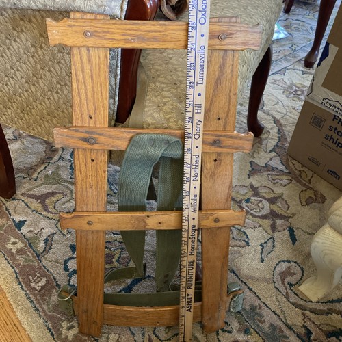 vintage wood frame backpack with straps *no maker mark* | eBay