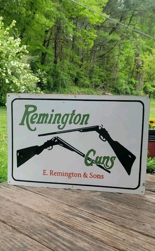 Remington Guns vintage Porcelain sign Hunting Rifle Shotgun Scope Ammo ...