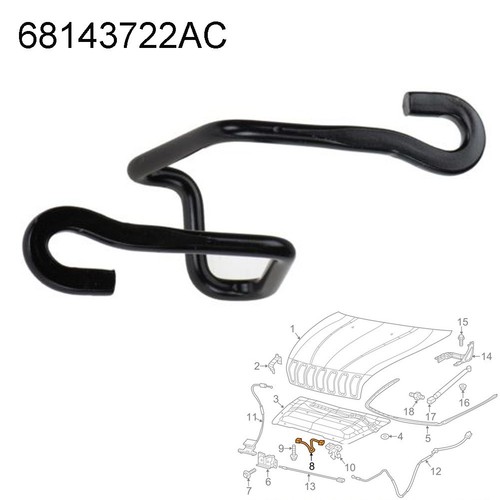 Secure Your Hood Effortlessly with 68143722AC Front Hood Latch Striker ...