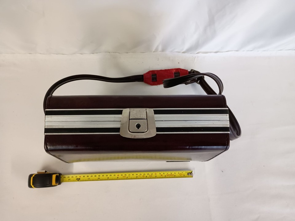 BOLEX Genuine Leather Handbag with Red Interior, Locking Clasp, Strap ...
