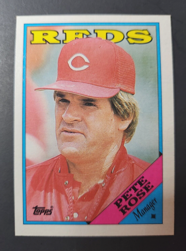 1988 TOPPS BASEBALL #475 PETE ROSE MANAGER *A* CINCINNATI REDS *NRMT ...