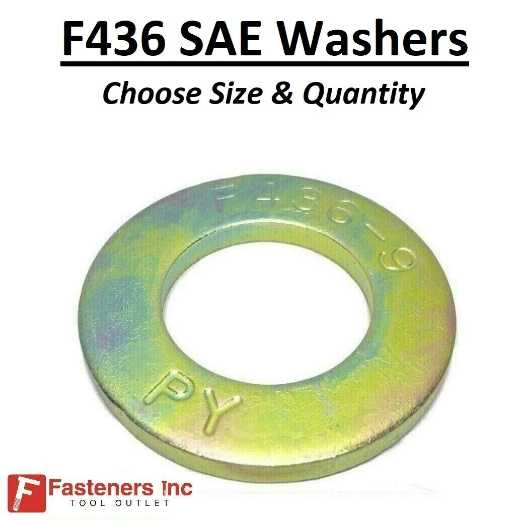 F436 SAE Structural Yellow Zinc Plated Flat Washers A325 A490 Choose ...