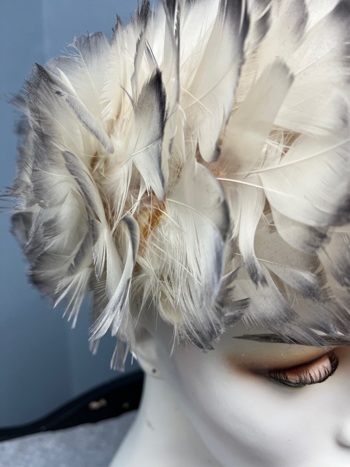 Vintage My Hat's A Michele Feather Pouf Hat MCM Weddi… - Gem