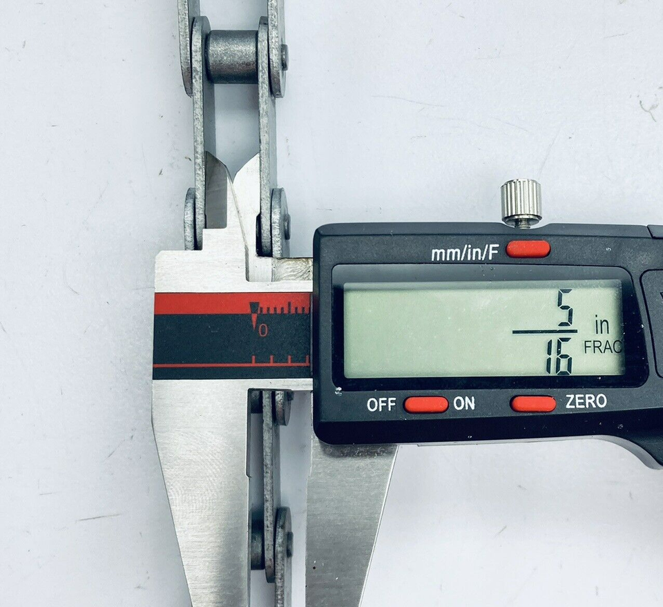 AMEC C2040 RIVETED ROLLER CHAIN 25FT LENGTH W/ 22 ATTACHMENTS 1"-PITCH ...