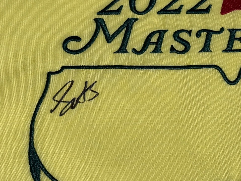 2024 Masters Champion Scottie Scheffler Autographed 2022 Masters Flag ...