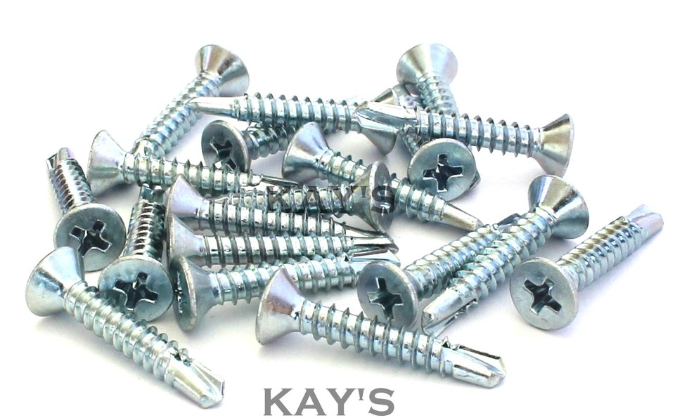 COUNTERSUNK SELF DRILLING SCREWS TEK METAL FIXING WINDOWS ROOFING ZINC ...