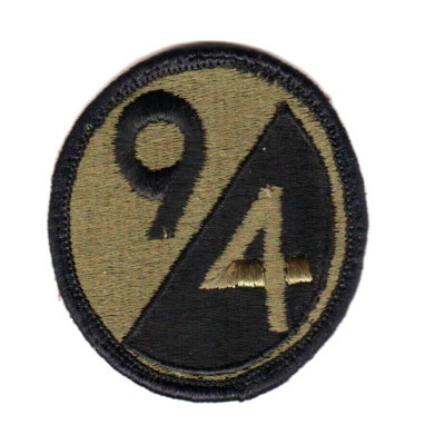 US ARMY 94th INFANTRY DIVISION Olive/Drab Patch | eBay