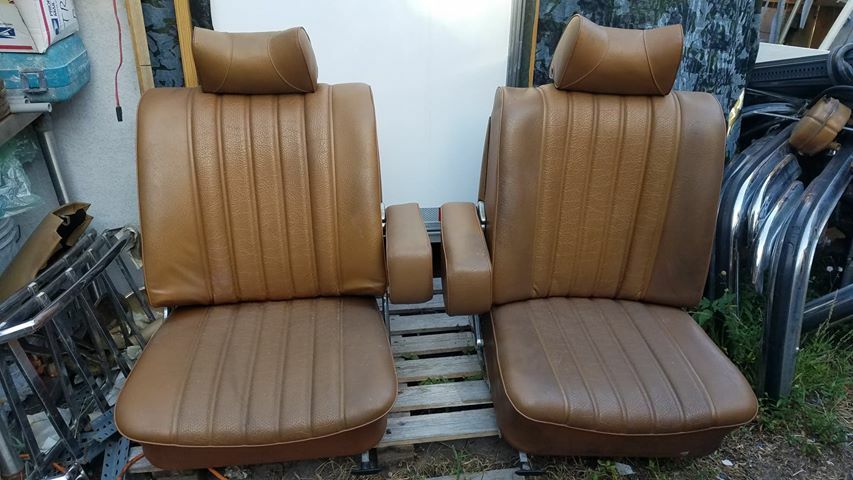 Mercedes w108 109 280SE SEL S Front Seat L&R in Bamboo with Headrest ...
