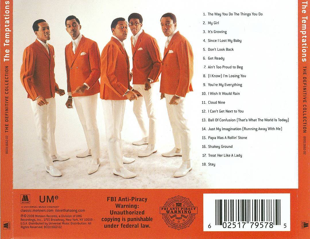 THE TEMPTATIONS (SOUL) - THE DEFINITIVE COLLECTION NEW CD 602517795785 ...