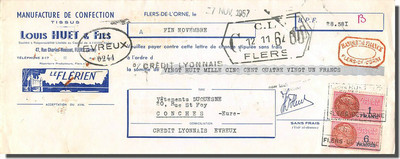 Manufacture of Clothing Fabrics Louis HUET & Sons in Flers 1957 | eBay UK