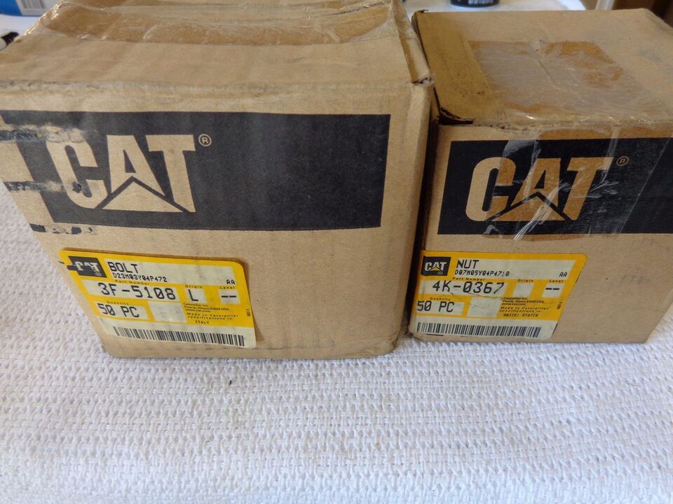 One OEM Caterpillar Cutting Edge Bolt & Nut,1 Cat 3F-5108 Bolt,1 Cat 4K ...