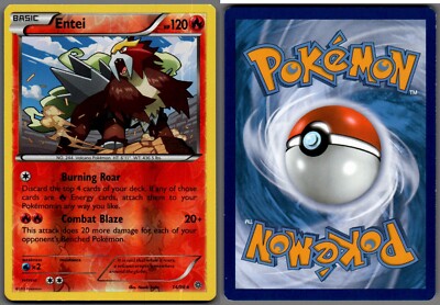 2015 Pokemon, XY Ancient Origins, #14/98 Entei, Reverse Holo Rare | eBay