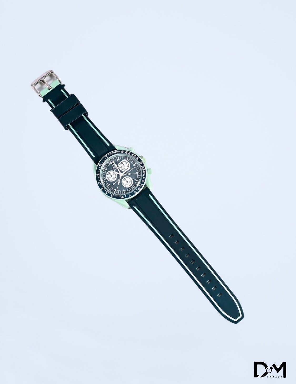 Omega x Swatch - Moonswatch - Navy/Green Rubber Watch Strap For Mission ...