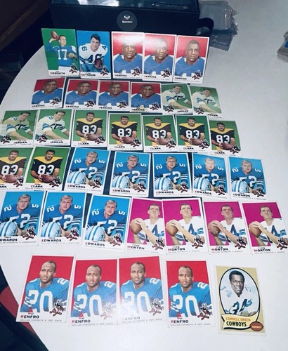1969/70 DALLAS COWBOYS Topps 37 Card Lot Don Meredith Renfro Green ...