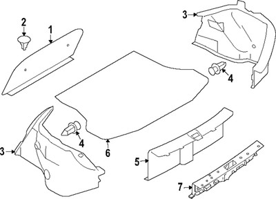 Genuine Nissan Trunk Trim Scuff Plate Bracket 84921-5EF0A | eBay