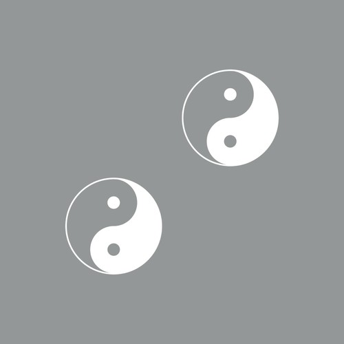 2 Sticker 10cm Yin & Yang White Tattoo Taiji Symbol Decor Car Window ...
