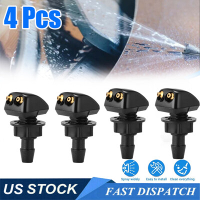 4PCS Universal Window Windshield Wiper Nozzle Sprayer Washer Nozzle ...