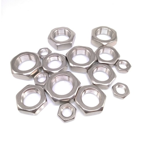 5pcs M22 x 1.5mm Fine Thread Hex Half Thin Jam Nuts A2 304 Stainless ...