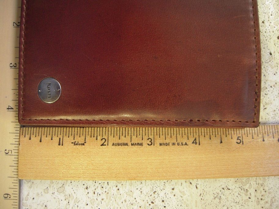 BROWN ROLFS Men's wallet 21 credit card slots Genuine Premium Leather ...