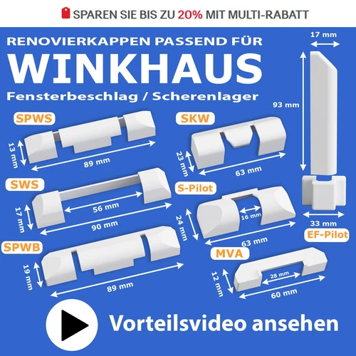 Fenster Abdeckkappen passend für Winkhaus-Scherenlager, Sicherungskappe NEU | eBay.de