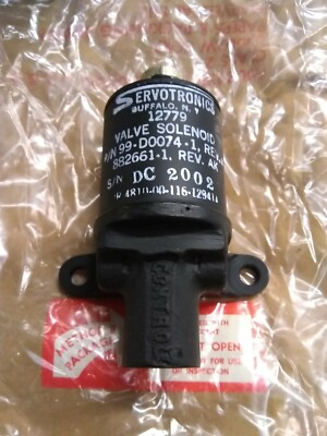 SERVOTRONICS 99-D0074-1 SOLENOID VALVE 4810-00-116-1294 *NEW* | eBay