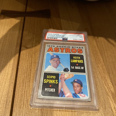 Keith Lampard/Scipio Spinks 1970 Topps PSA 7 NM Card Astros Rookie ...