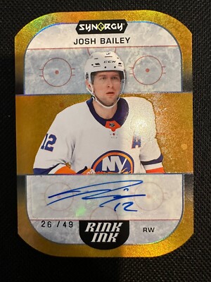 2022-23 Upper Deck Synergy Hockey Josh Bailey #RI-JB Rink Ink Gold /49 ...