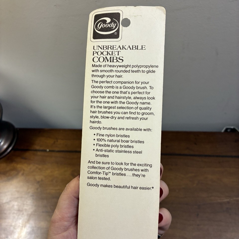 Vintage Pack Of 2 Goody Unbreakable Comb 1982 New In Pack Old Stock USA ...