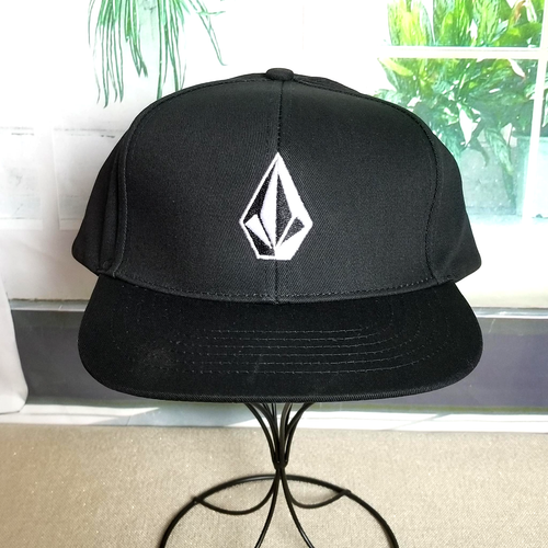 Volcom Men's Snapback Adjustable Cap Hat One Size Black/White Front ...