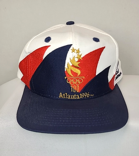 Logo Athletic Atlanta 1996 Olympics Double Shark Tooth Snapback VNTG ...