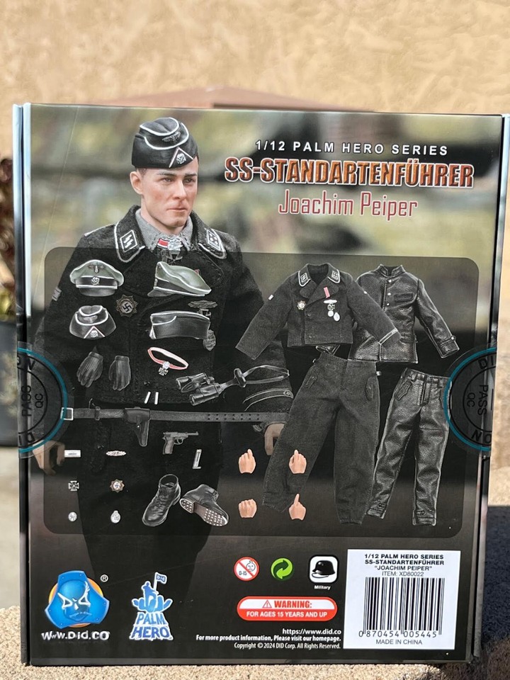 DID PALM HERO WWII German Panzer Joachim Peiper XD80022 1/12 Scale Act ...