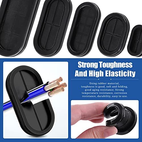 20 Pcs Double Sided Oval Rubber Grommet Assortment Kit Firewall Hole ...