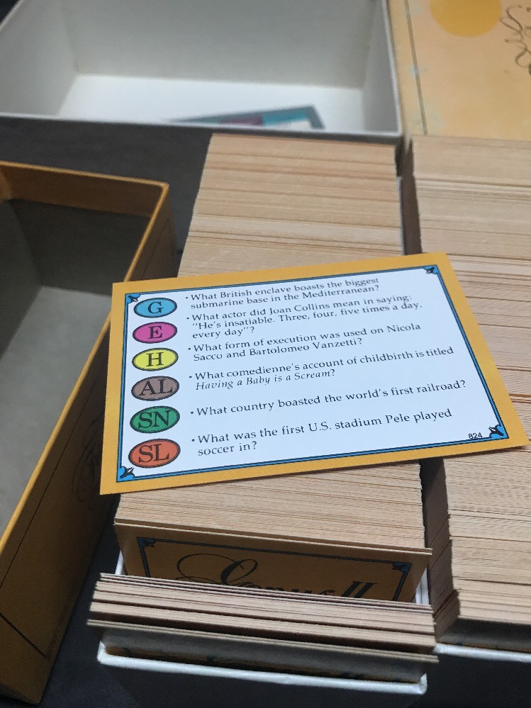 1984 Trivial Pursuit Genus II (2) Edition Trivia Subsidiary Cards ...