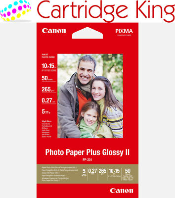 Canon PP-201 Glossy II Photo Paper Plus 4x6 for PIXMA Printers ...