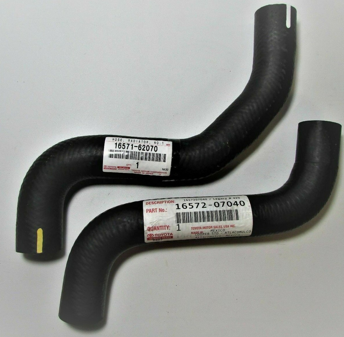 OEM Upper Lower Radiator Hoses 16571-62070 16572-62090 Genuine Toyota ...