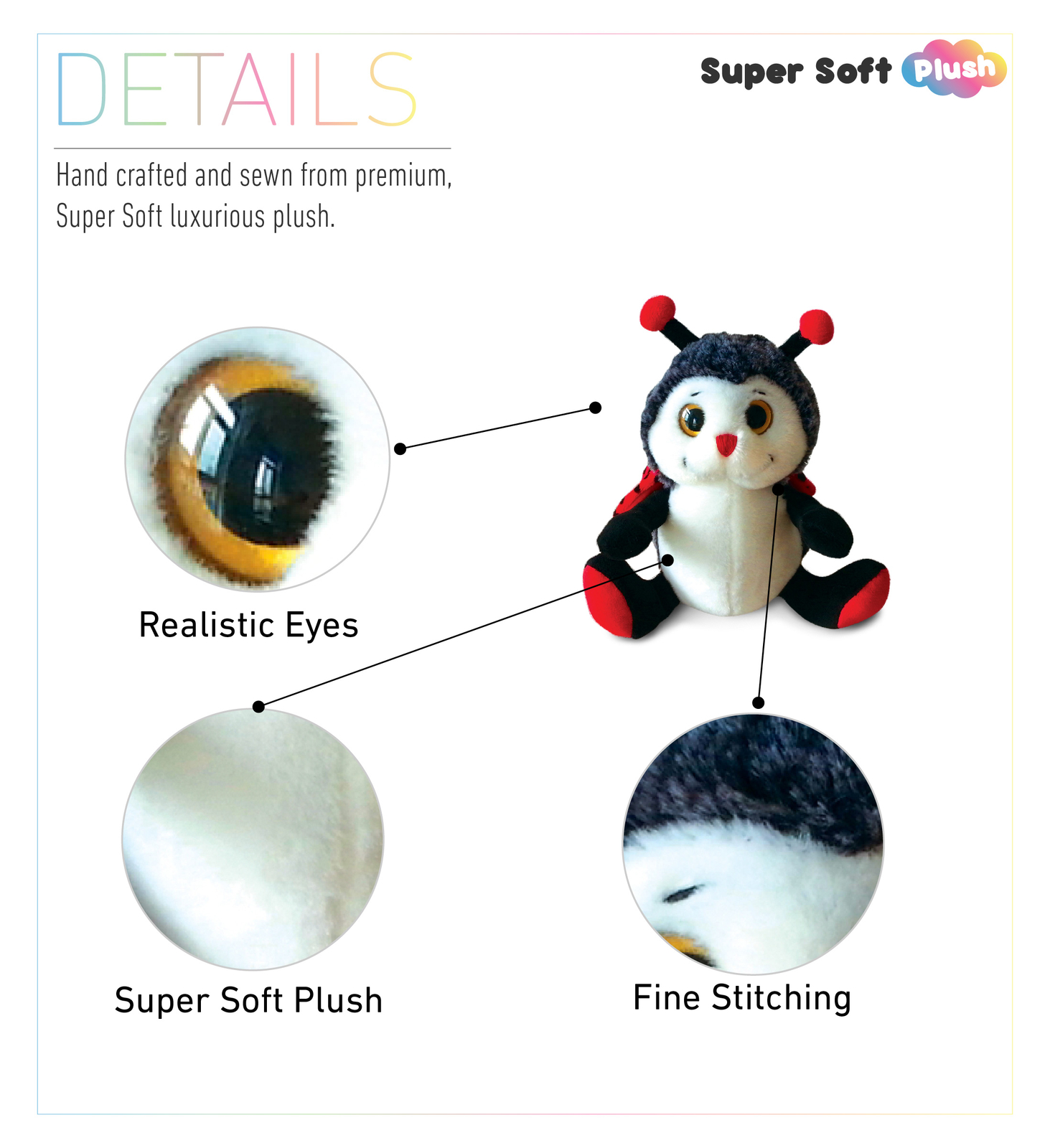 SUPER-SOFT PLUSH - SITTING LADYBUG | eBay