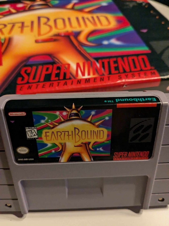 GORGEOUS CIB! Earthbound SNES Super Nintendo Complete in Box Guide with ...