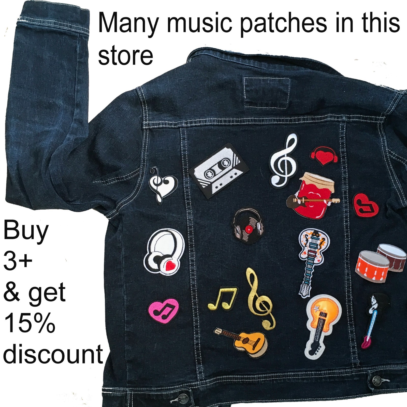 Violin Iron on patch orchestra fiddle music string instrument musician ...