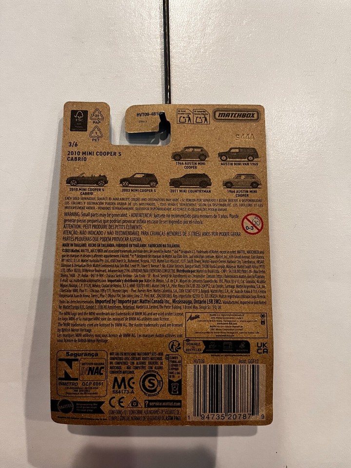 2024 MATCHBOX BLUE 2010 MINI COOPER S CABRIO 3/6 MINI SERIES HVT09 | eBay