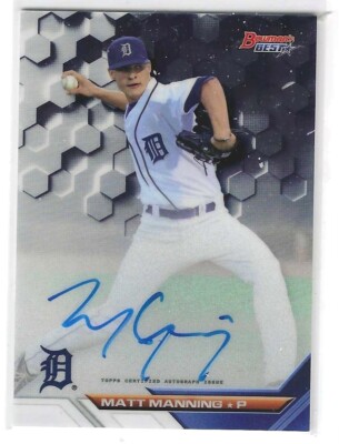 2016 Bowman's Best Matt Manning Prospect Auto #B16-MMA Detroit Tigers ...