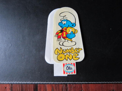 RARE Sticker Autocollant Ola Schtroumpfs glace NUMBER ONE 1976 | eBay