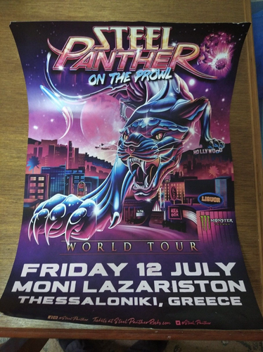 Music Poster Art STEEL PANTHER july LIVE THESSALONIKI send the posters ...