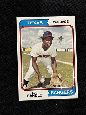 1974 Topps #446 Len Randle - Rangers MINT WRONG BACK Mike Sadek - RARE ...