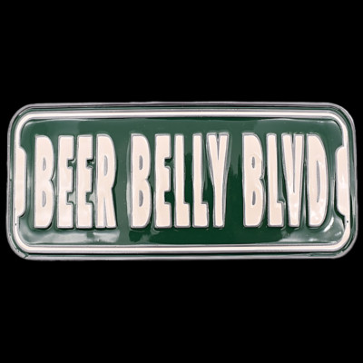 Beer Belly Blvd Street Sign Joke Funny Fat Guy Pot Belly Belt Buckle | eBay